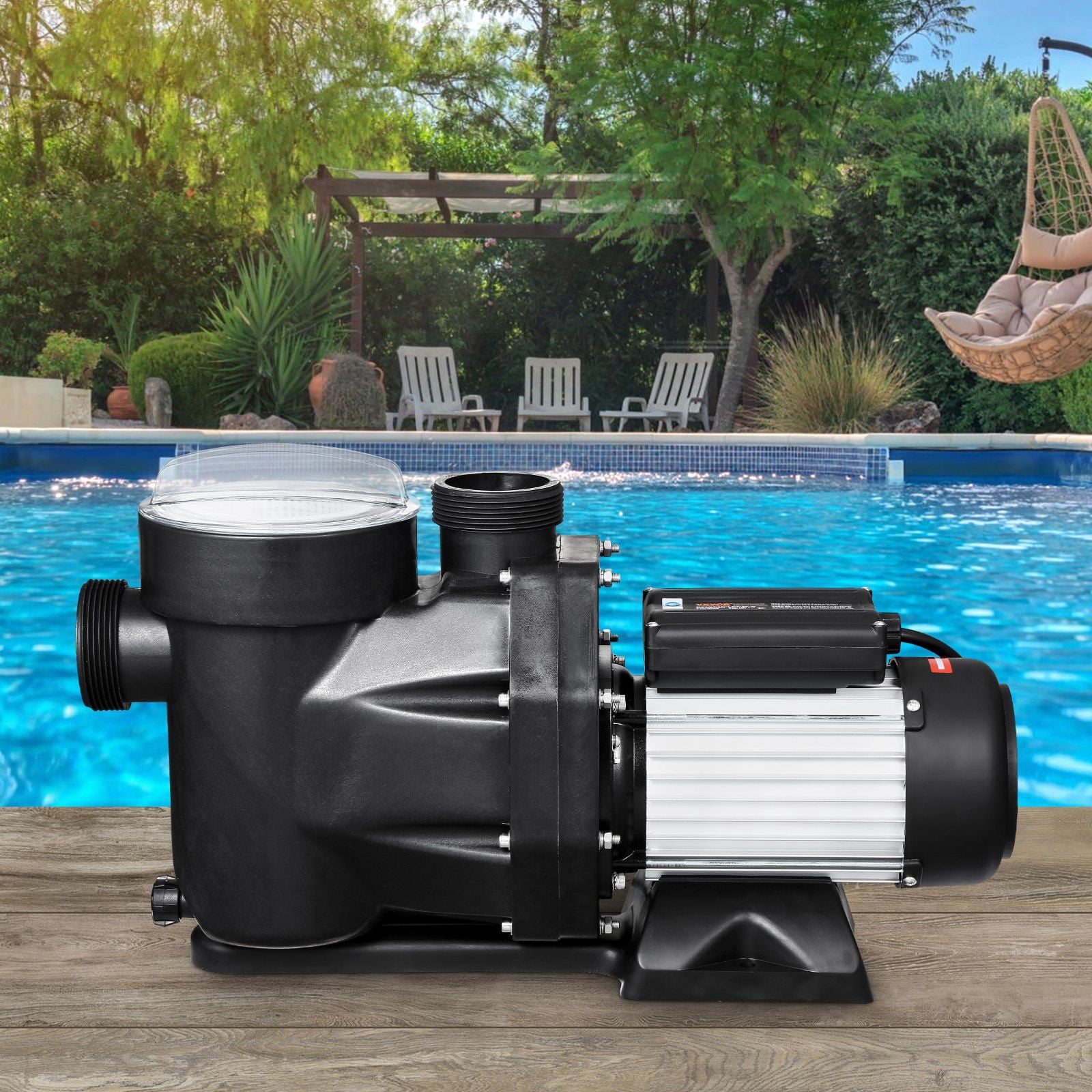 1.5 HP Above Ground Pool Pump, Single Speed 122 GPM 3450 RPM 220V ...