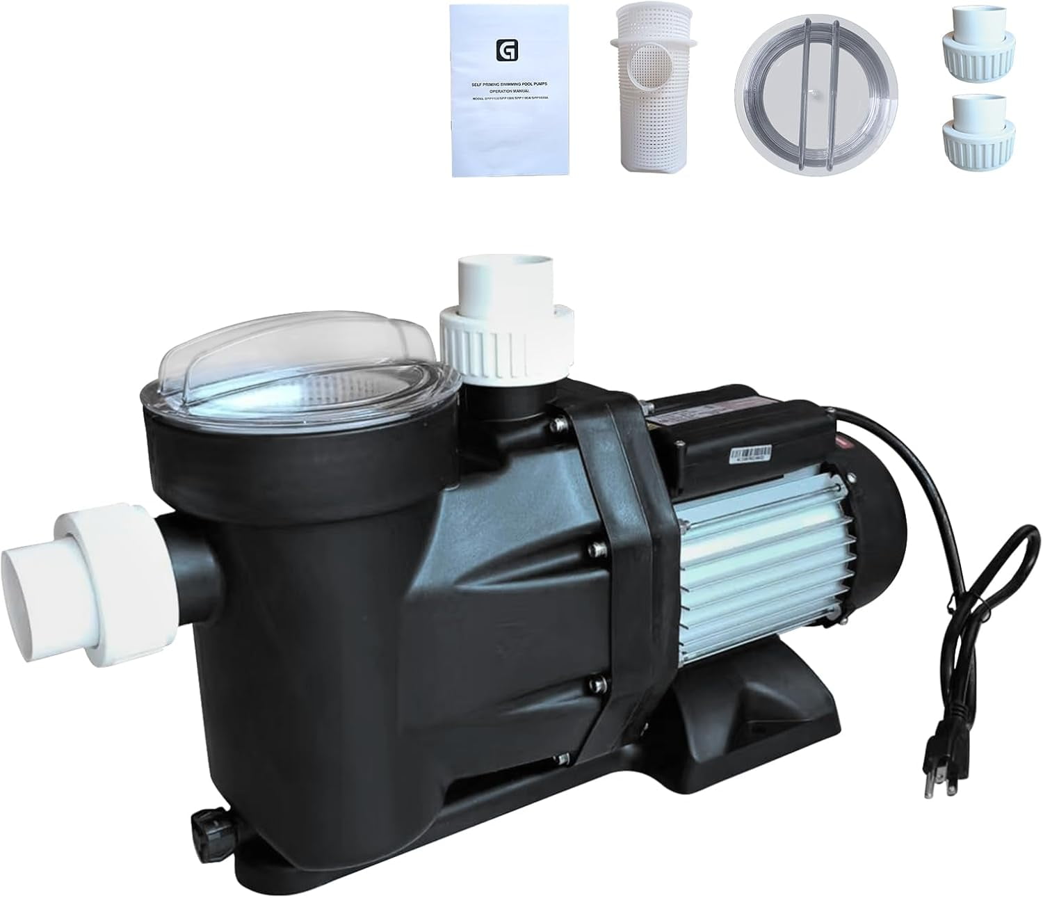 1.5 HP Above/In Ground Pool Pump, 110V, 6160 GPH Single Speed, High ...