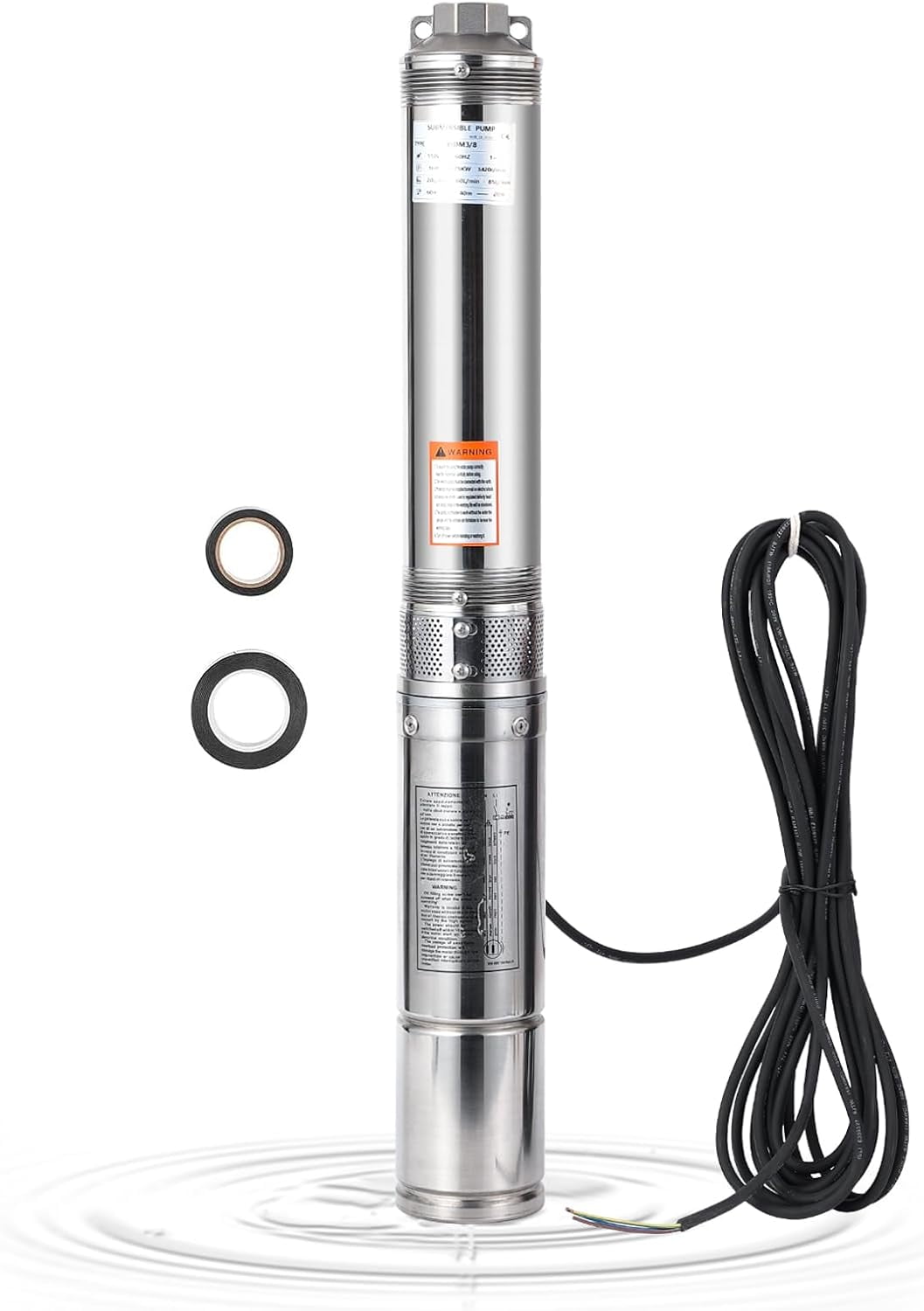 1.5 HP Deep Well Submersible Pump 110V 27 GPM 259 Ft Head 4 In ...