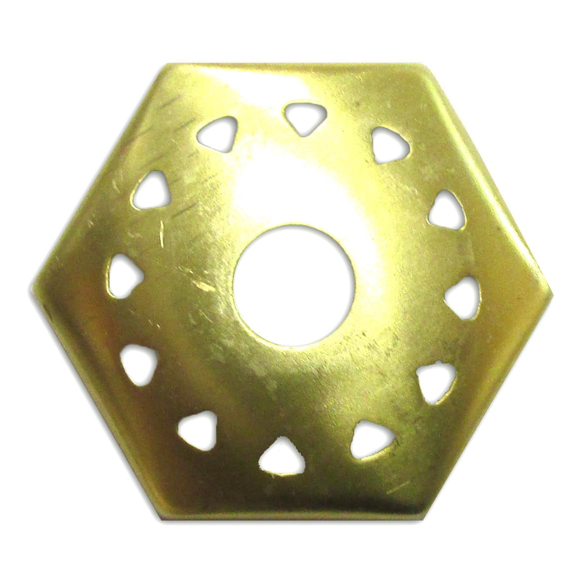 1.5"Hexagon Vented Solid Brass Vase Cap for Lamp Fixtures & Many Crafts ...