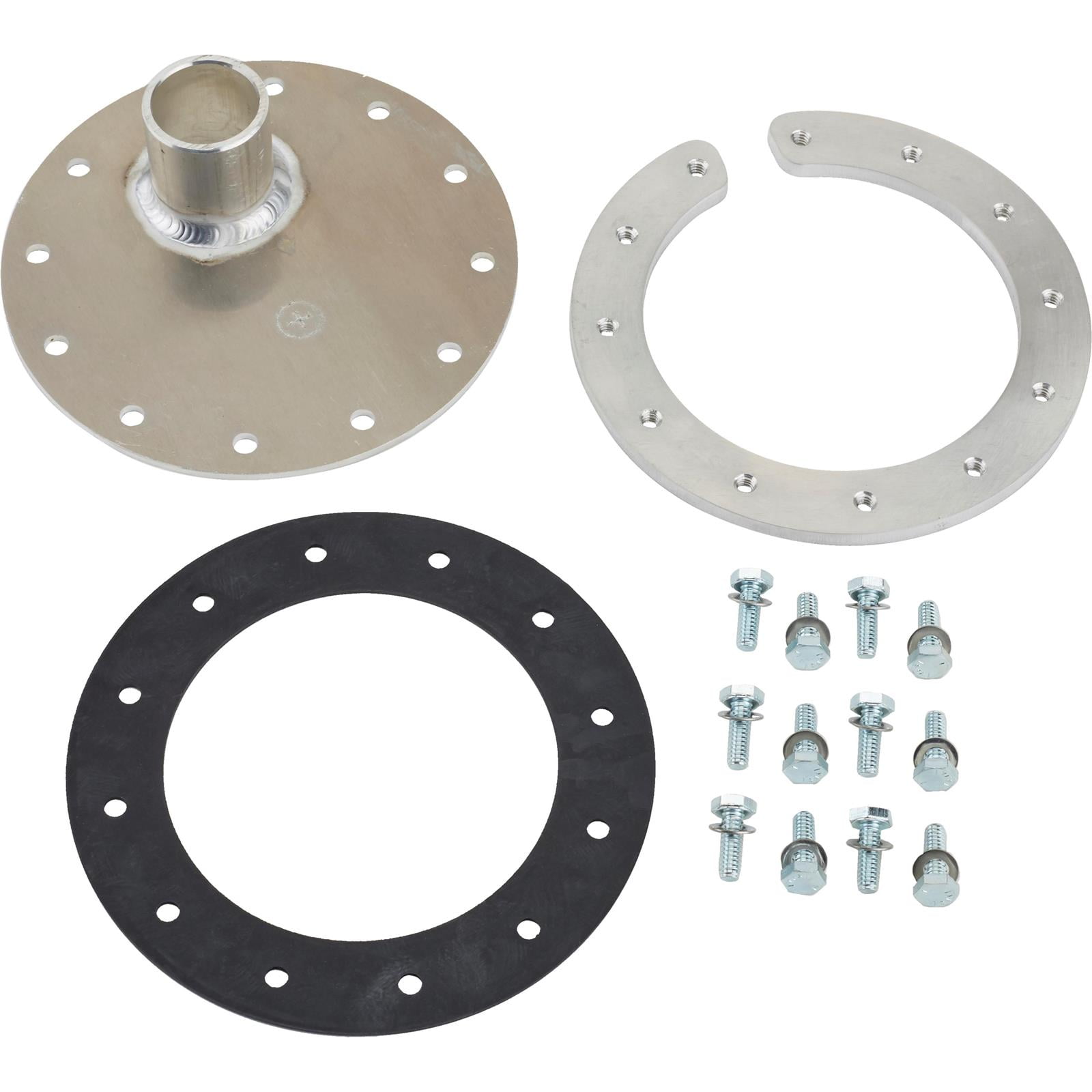 1.5 Inch Aluminum Remote Fuel Cell Filler Neck Flange, 12 Bolt ...