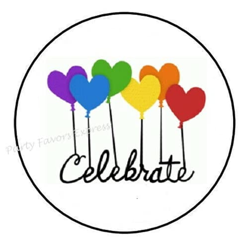 1.5" Inch Celebrate Stickers - Baloon Sticker - Celebrate Stickers for ...
