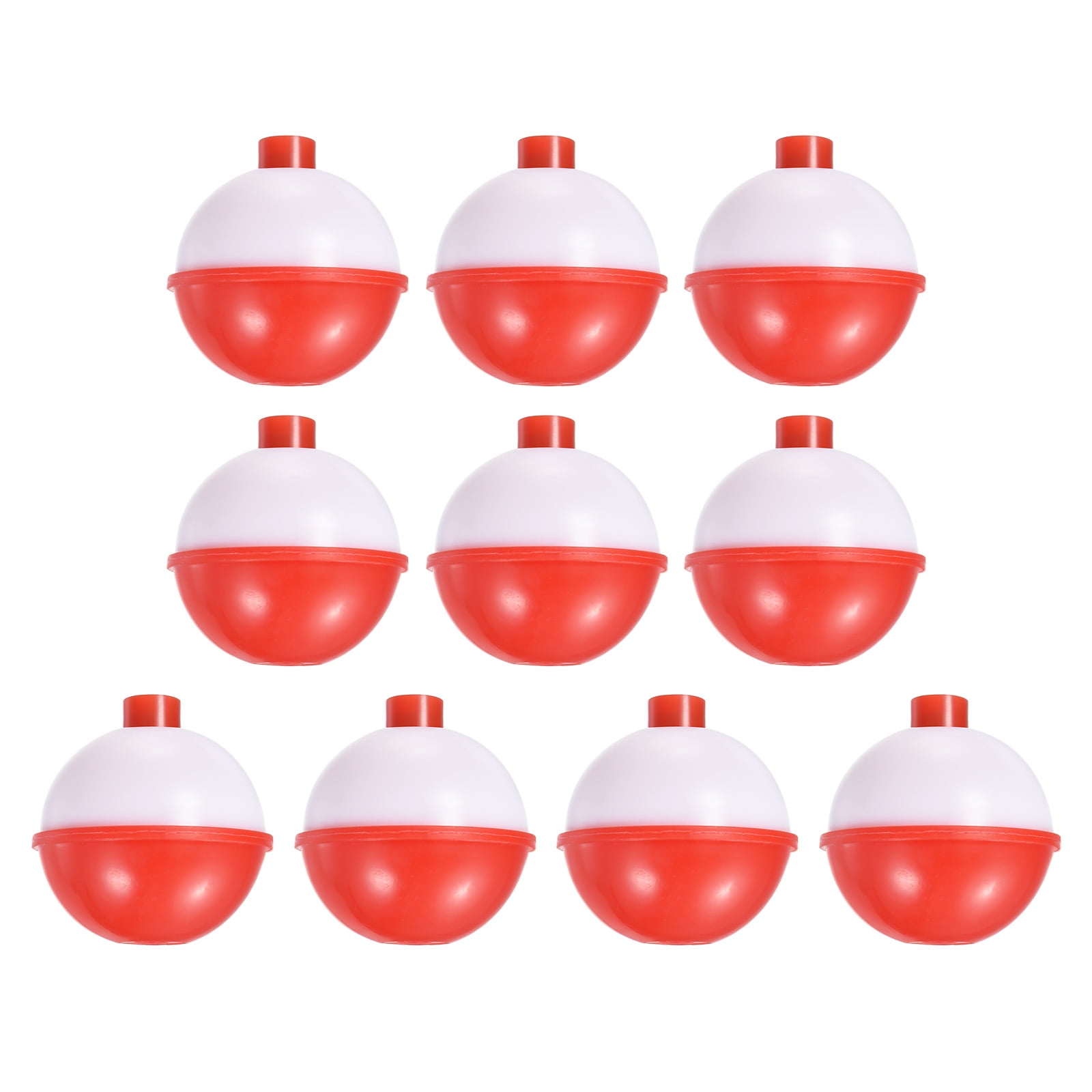 1.5 Inch Fishing Bobbers, Plastic Push Button Round Fishing Float, Red ...