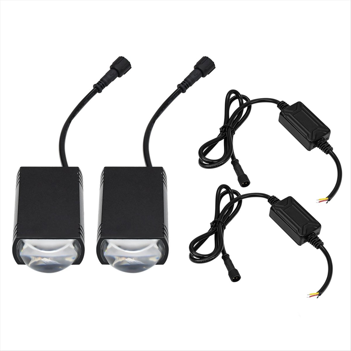 1.5 Inch Front Grille LED Lights White/Amber Hi/Lo Beam for Motorcycle ...