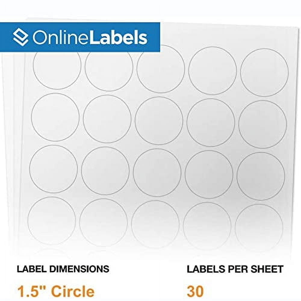 1.5 Inch Round Mailing Seal Labels - Clear Frosted Matte (Laser ...