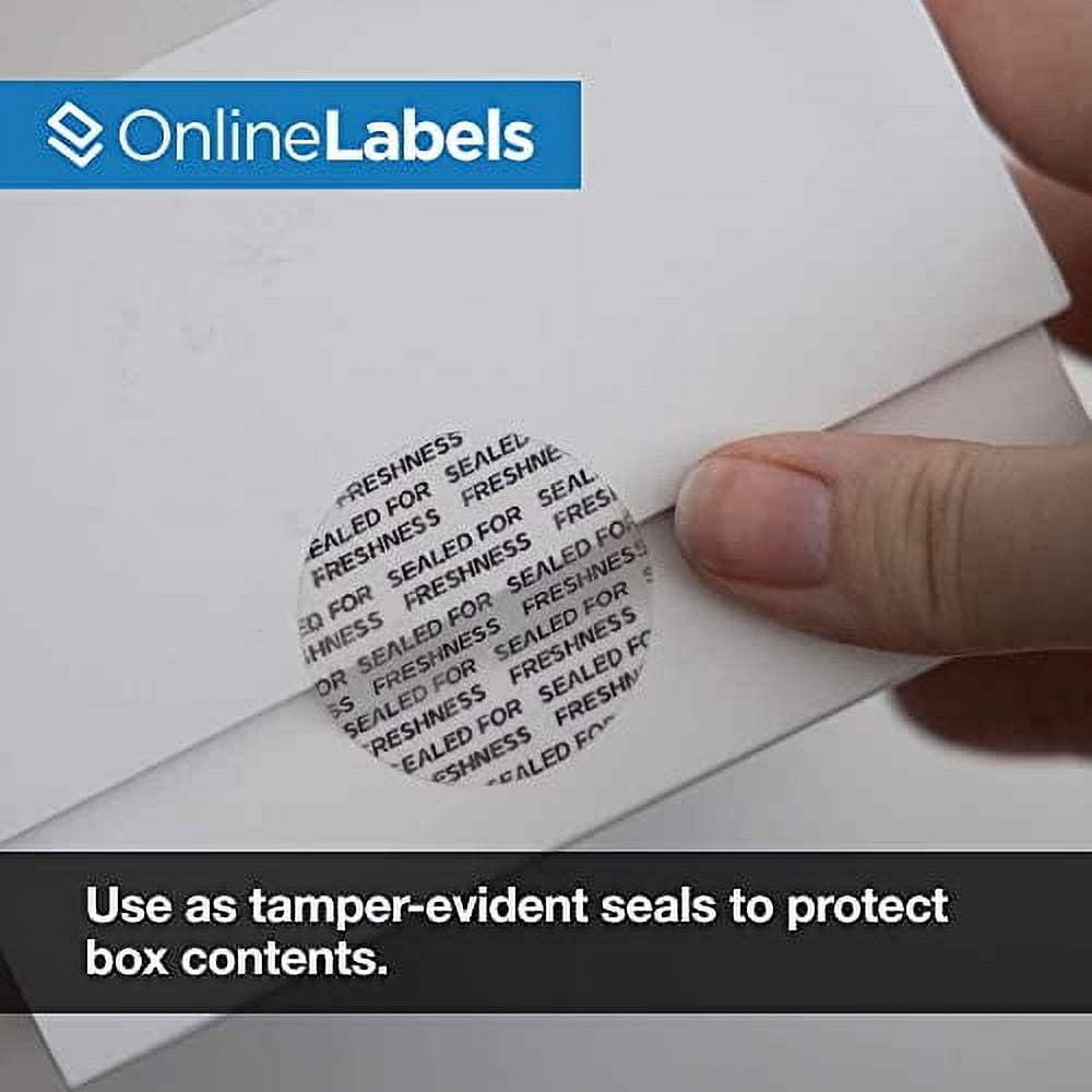 1.5 Inch Round Mailing Seal Labels - Clear Frosted Matte (Laser ...