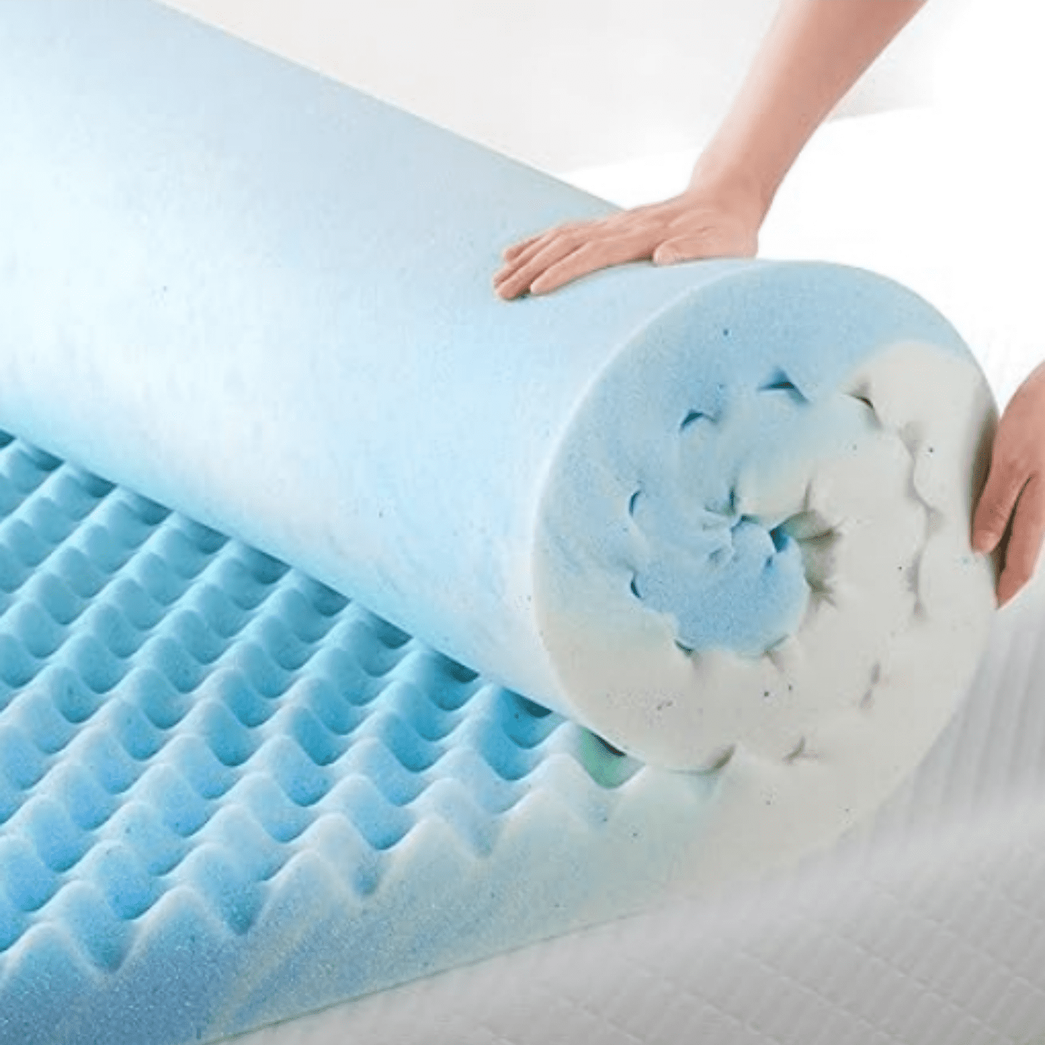 1.5 Inch Swirl Gel Cooling Memory Foam Mattress Topper, Smaller, More ...