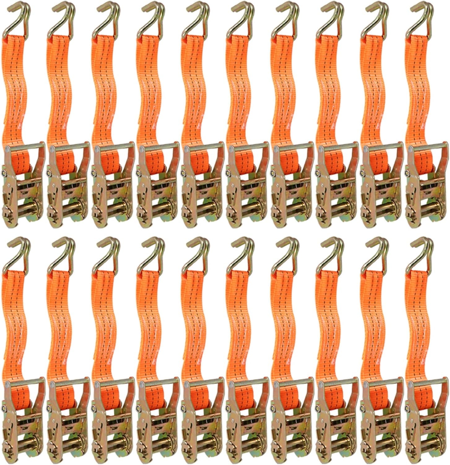 1.5 Inch x 15 Foot Ratchet Belt 4000Lbs Heavy Ratchet Cargo Belt with J ...