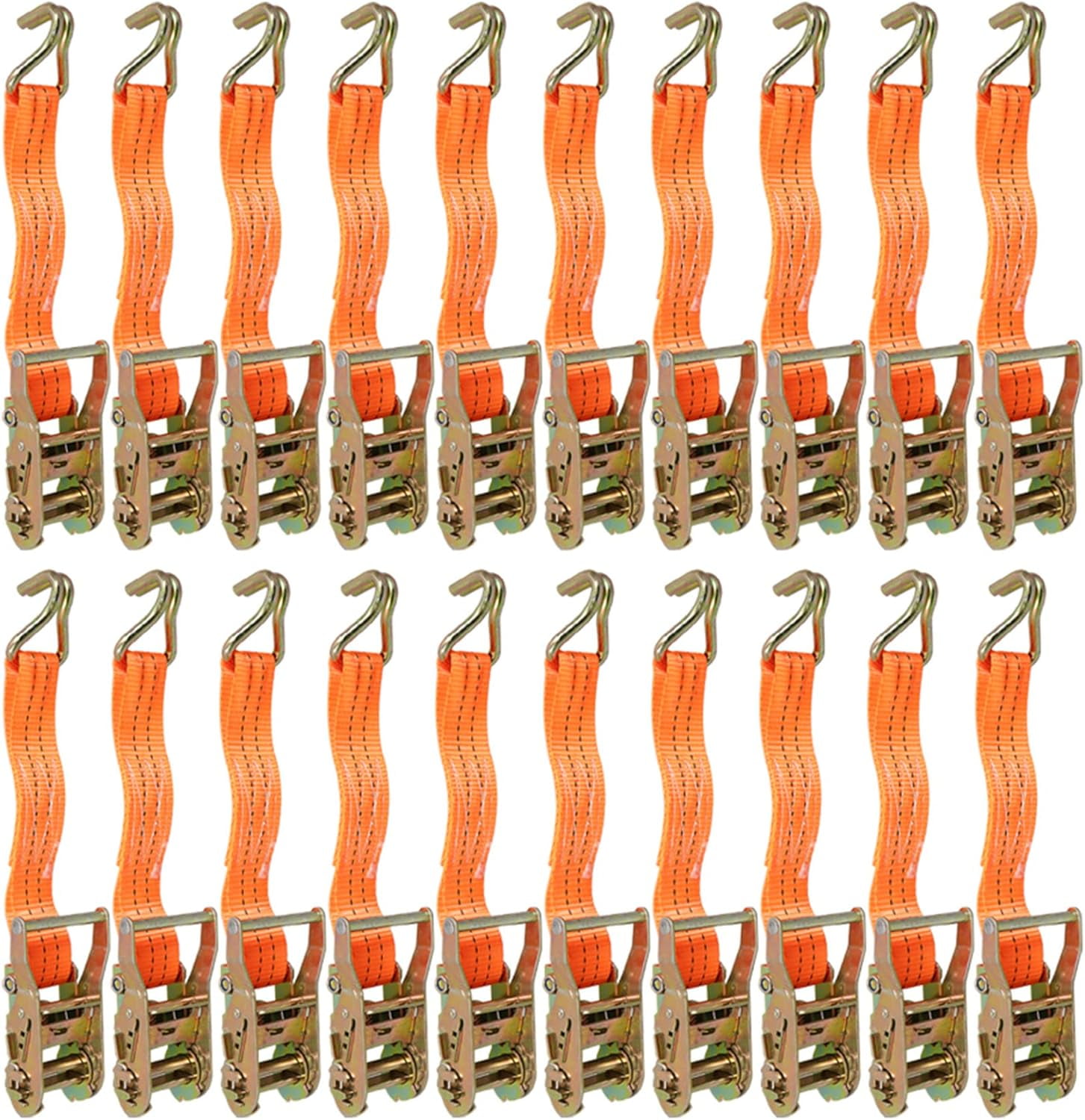 1.5 Inch x 15 Foot Ratchet Belt 4000Lbs Heavy Ratchet Cargo Belt with J ...