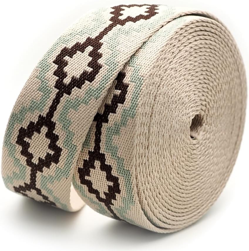 1.5 Inches Bohemian Style Cotton Poly Webbing Strap, Strong Webbing for ...