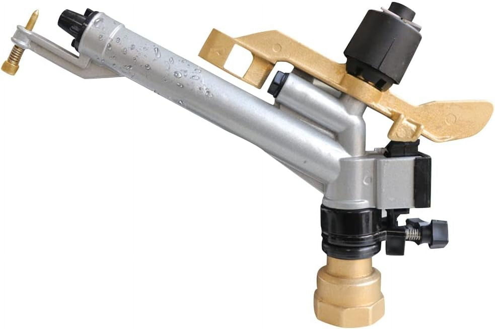 1.5" Irrigation Impact Sprinkler Gun, Zinc Alloy Body, 360 Adjustable ...