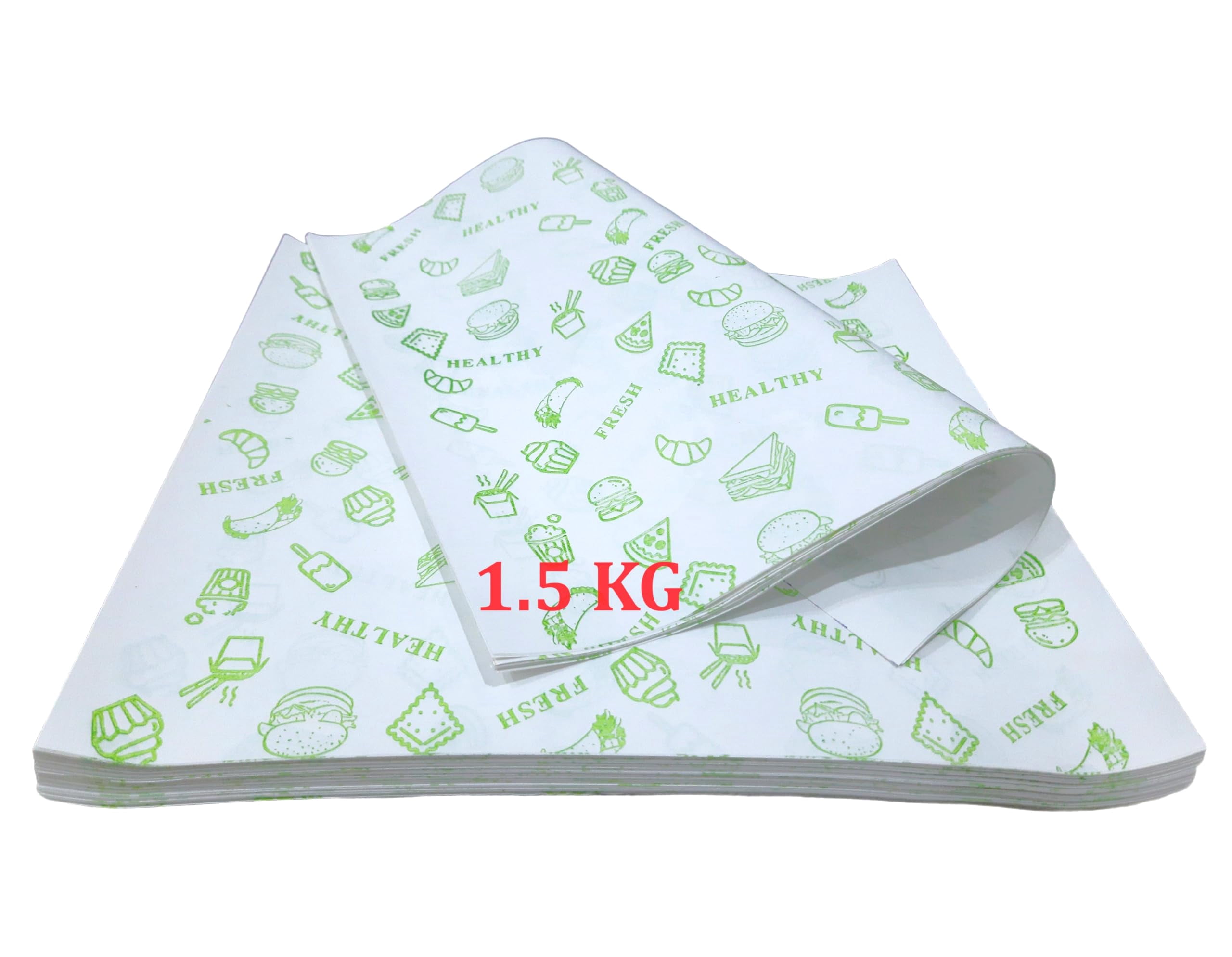 1.5 Kg Food Wrapping Paper Sheets (405 Sheets, 11"x11" Inch): Ideal for ...