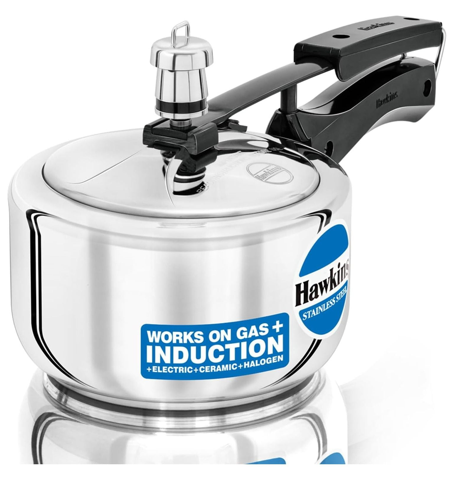 1.5 Litre Pressure Cooker, Stainless Steel Inner Lid Cooker, Induction ...