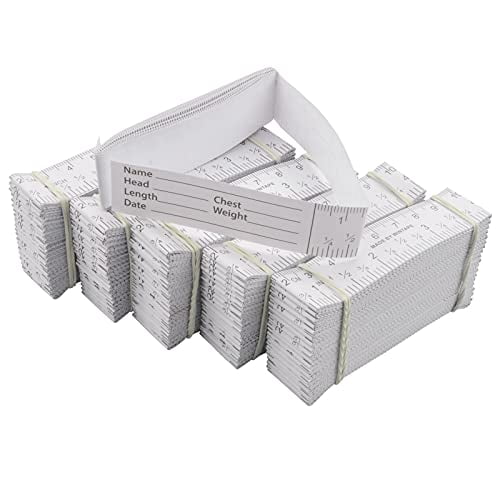 1.5 Meter Infant Disposable Paper Tape Measure Pack of 100 Paper Rulers ...