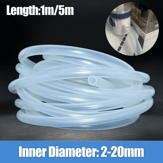 1/5 Meter Silicone Hose High Temperature Nontoxic Food Grade Clear ...