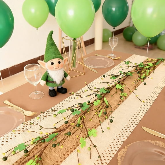 1.5 Meter St. Patrick’s Day Garland Green Clovers And Berry Artificial ...