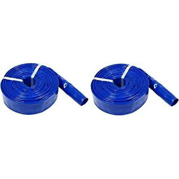 1.5" PVC Water Pump Hose 25 Foot Heavy Duty Braided Water Hoses (Pair ...