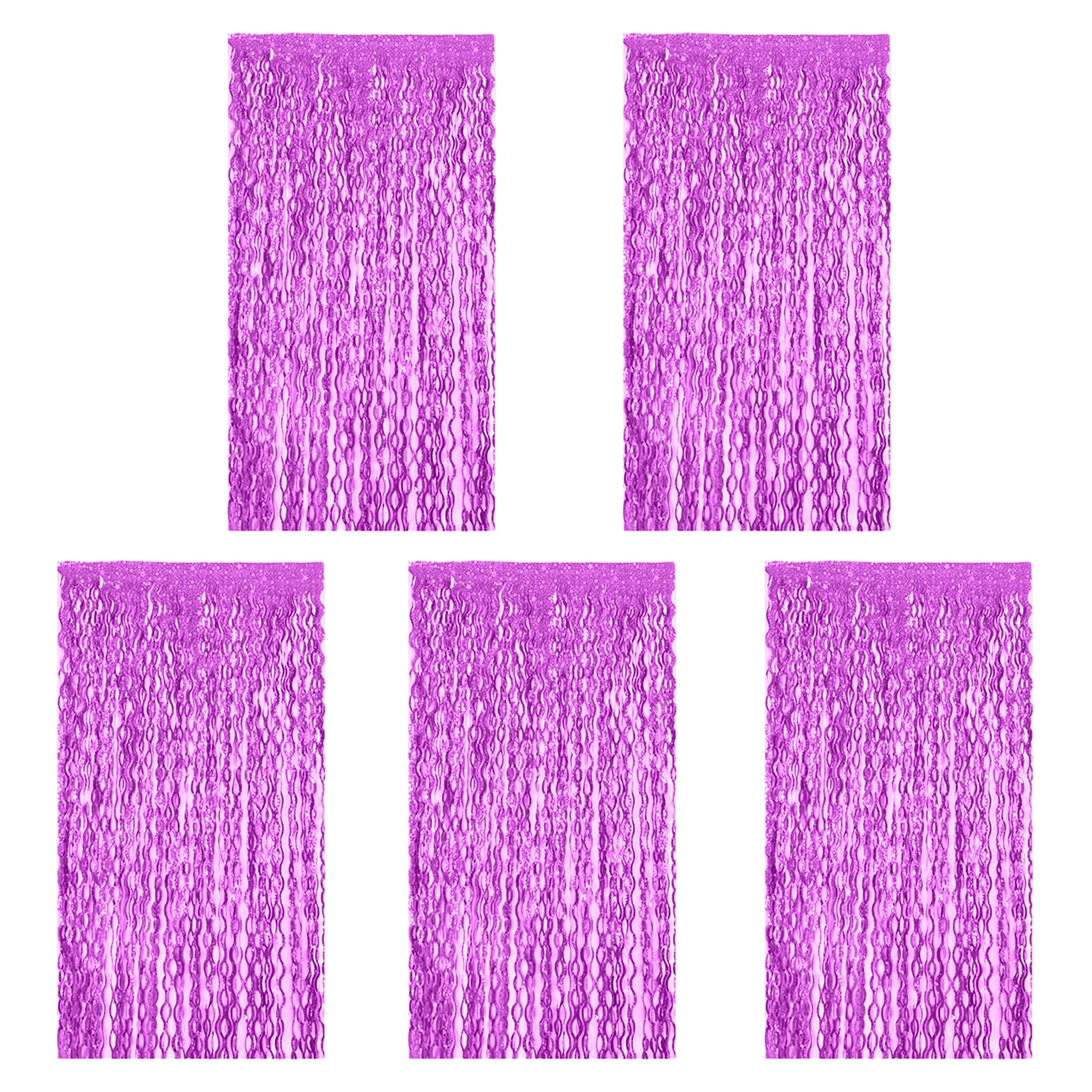 1/5 Packs 1x2m Fringe Rain Curtain Streamers Backdrop Tinsel Foil ...