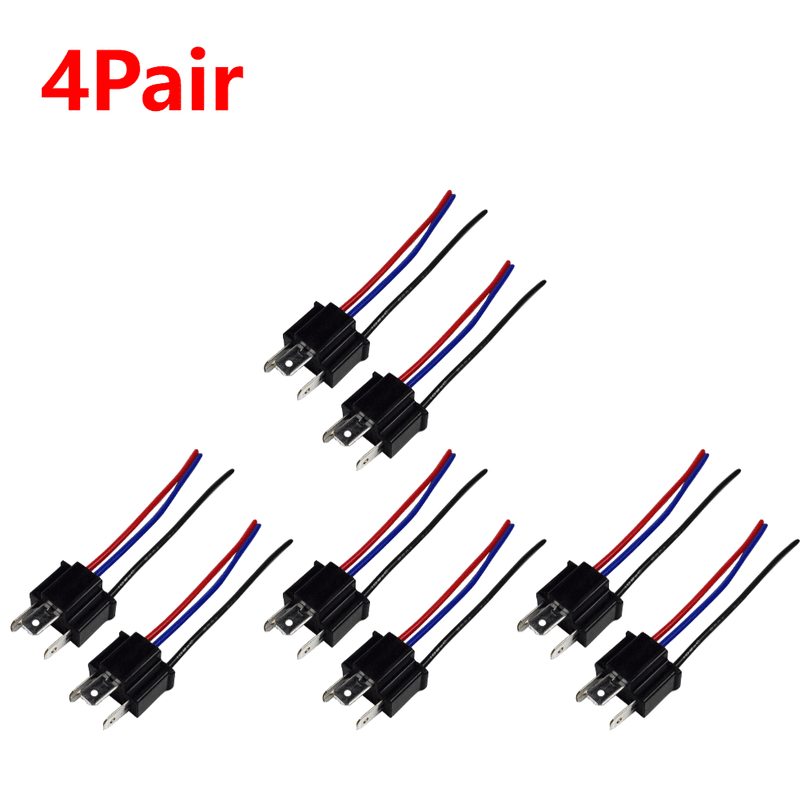 1-5 Pair 9003 H4 Bulb Socket Male Adapter Connector Car Headlight Fog ...