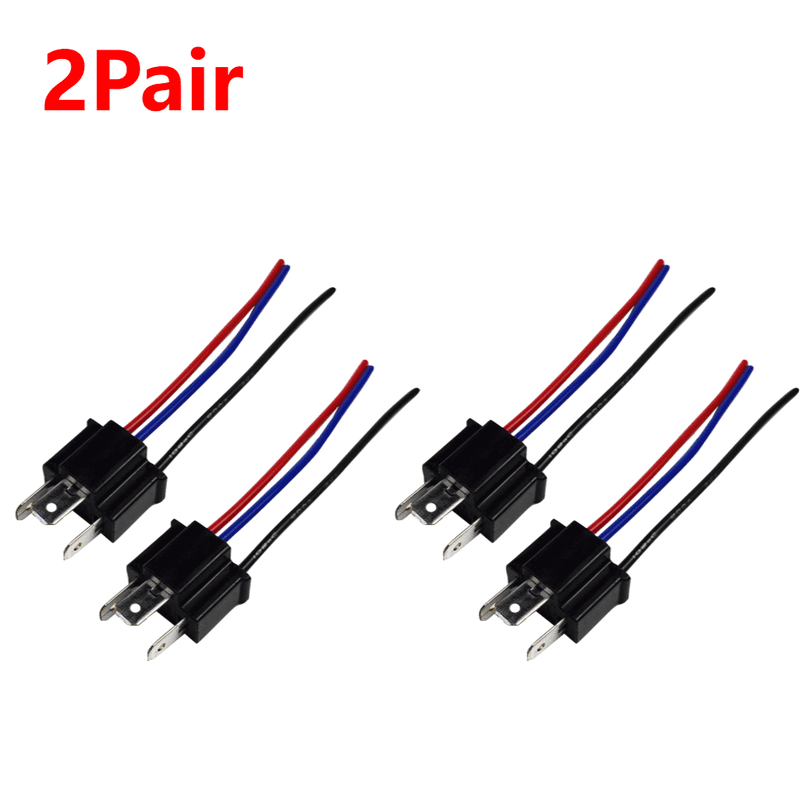 1-5 Pair 9003 H4 Bulb Socket Male Adapter Connector Car Headlight Fog ...