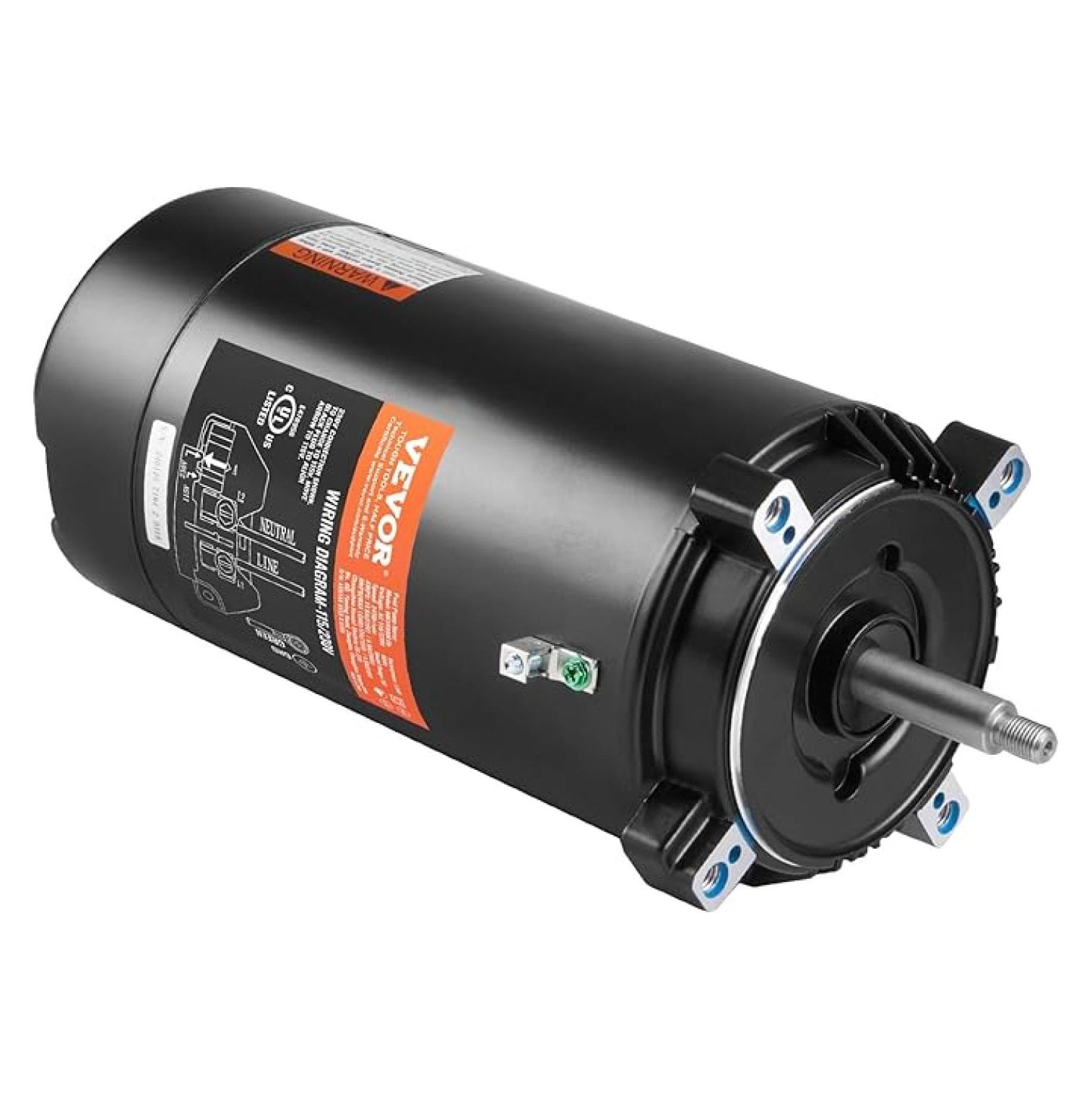 1.5 Pool Pump Motor, 56J Frame, 115V(13.6 Amps)/230V(6.8 Amps) 3450 RPM ...