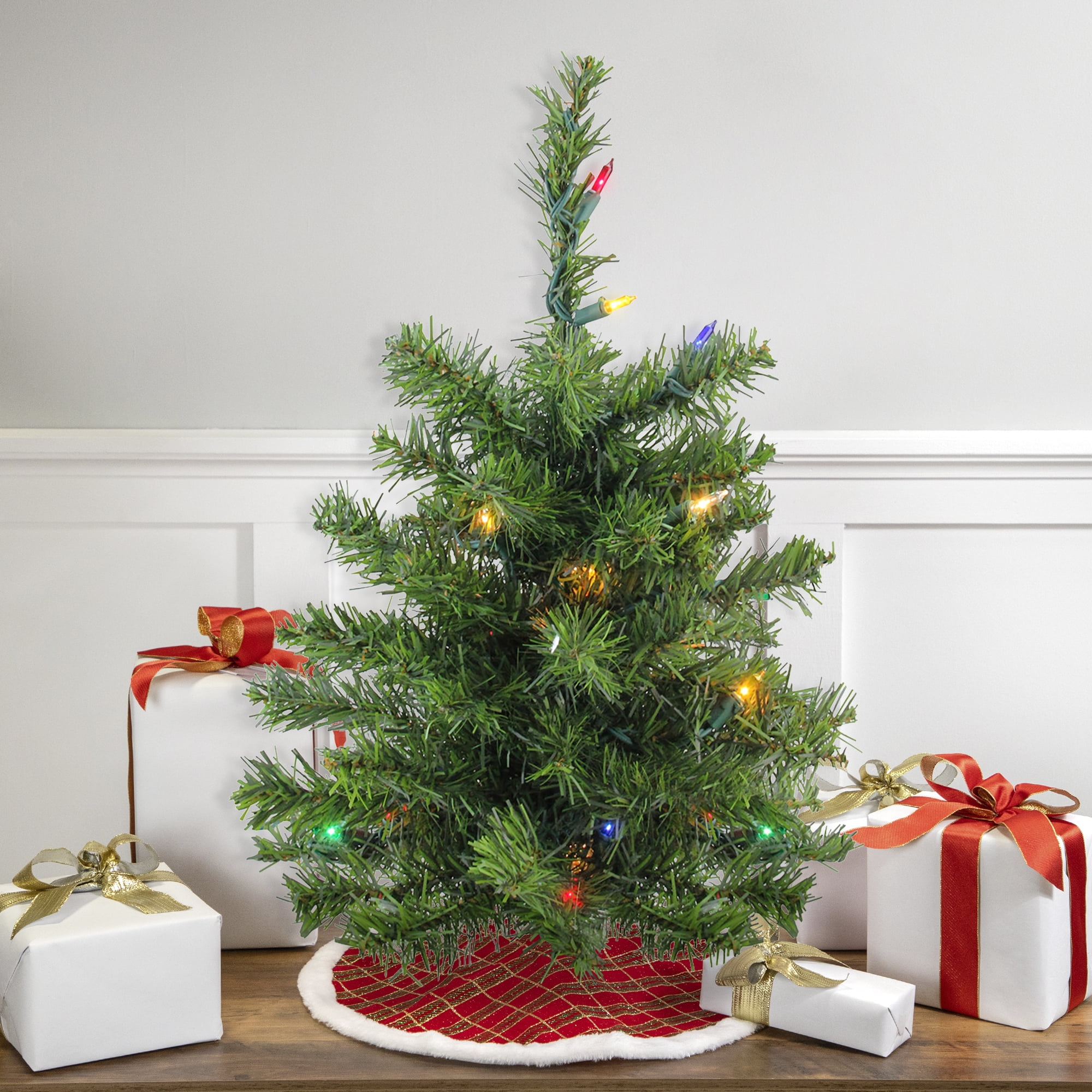 Northlight 1.5 FT Pre-Lit Medium Canadian Pine Artificial Christmas ...