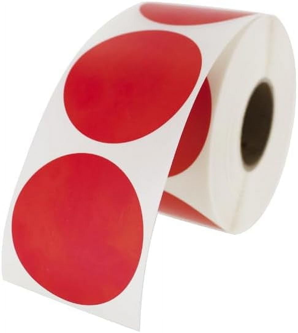 1.5" Red Inventory Dot Labels (500 Stickers Per Roll) - Walmart.com