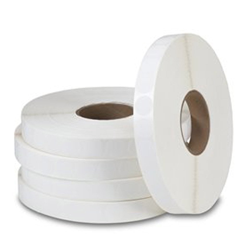 1.5" Round White Litho Paper Tabs / Wafer Seals - Roll of 5,000 ...