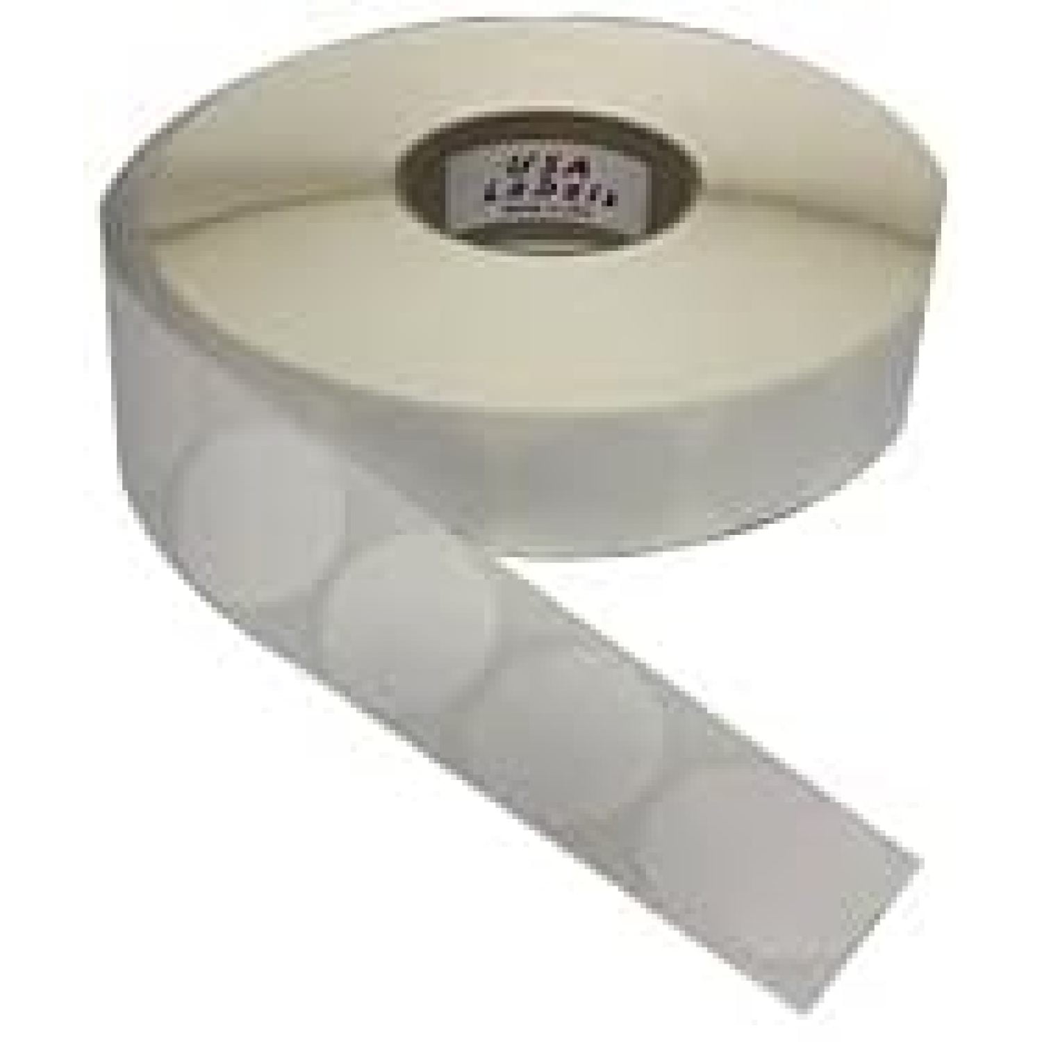 1.5" Round White Litho Paper Tabs/Wafer Seals - Roll of 5,000 ...