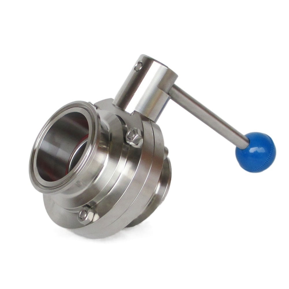 1.5'' Sanitary Tri Clamp Clover Butterfly Valve - Pull Handle SS304 ...