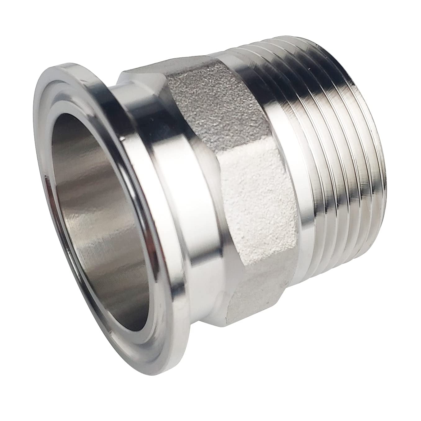 1.5" Sanitary Tri Clamp Tri Clover Fittings to NPT 1-1/4" Hex Male ...
