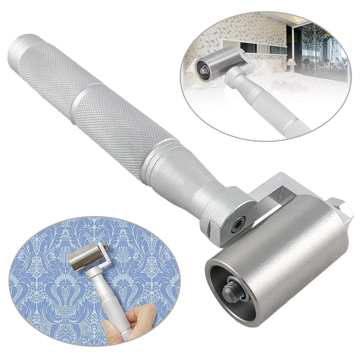 1.5" Stainless Steel Presser Roller, Non-Slip Wallpaper Seam Roller ...