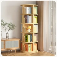 "Bimiti 5-Tier Rotating PVC Bookshelf, 20 Shelves Book Tower, Spinning ...