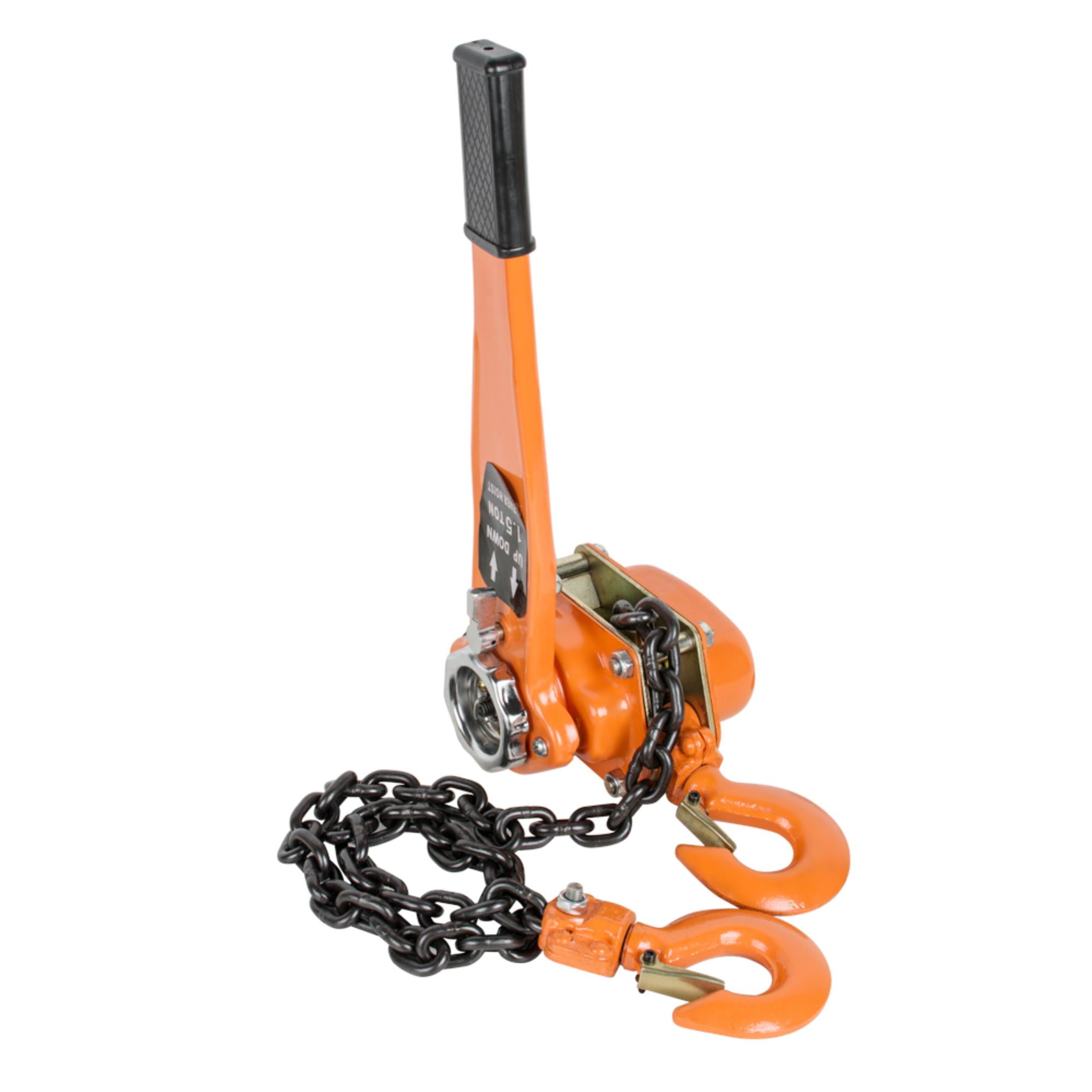 1.5 Ton Chain Lever Block Hoist - 3000lb Capacity Ratchet Lift for ...