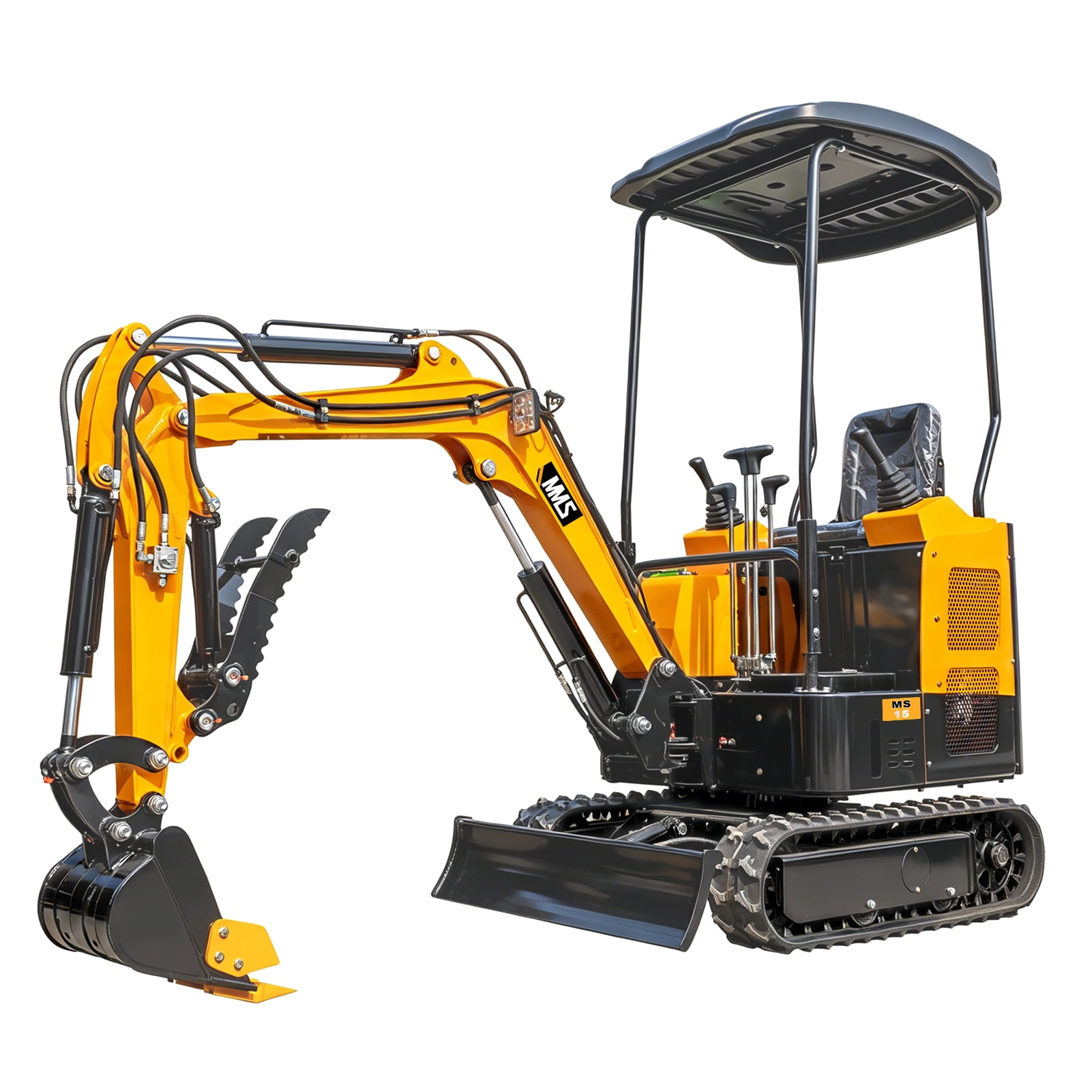 MMS 1.5 Ton Mini Excavator, Pilot Control, Swing Boom, 13.5HP 420cc EPA ...