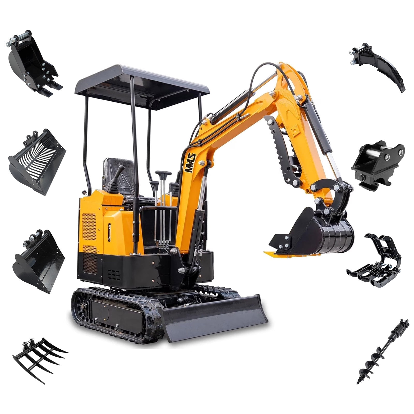 1.5 Ton Mini Excavator 13.5HP 420CC B&S Engine Small Digger with 8pcs ...