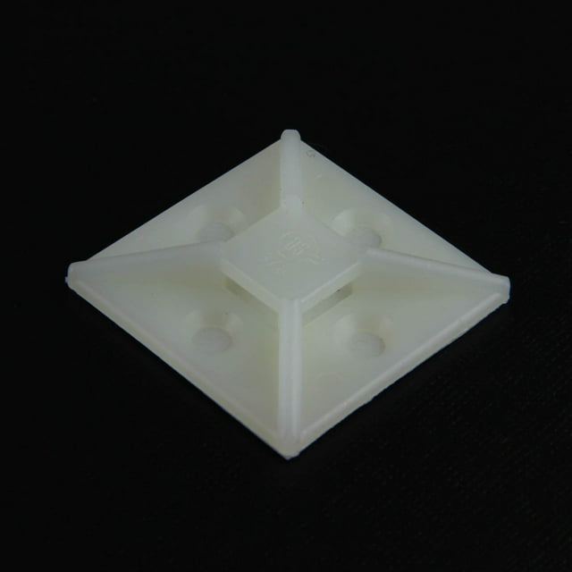 1.5" White Super-Stick Cable Tie Mounts - (pack of 10) - Walmart.com