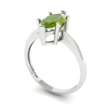 2 ct Marquise Cut Natural Amethyst Solitaire Engagement Ring for Women ...
