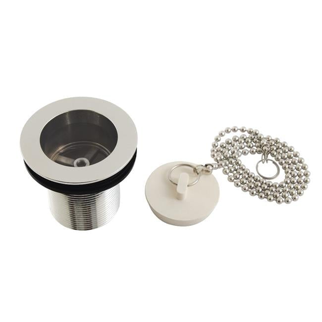1.5 in. Chain & Stopper Tub Drain with 2 in. Body Thread, Polished ...