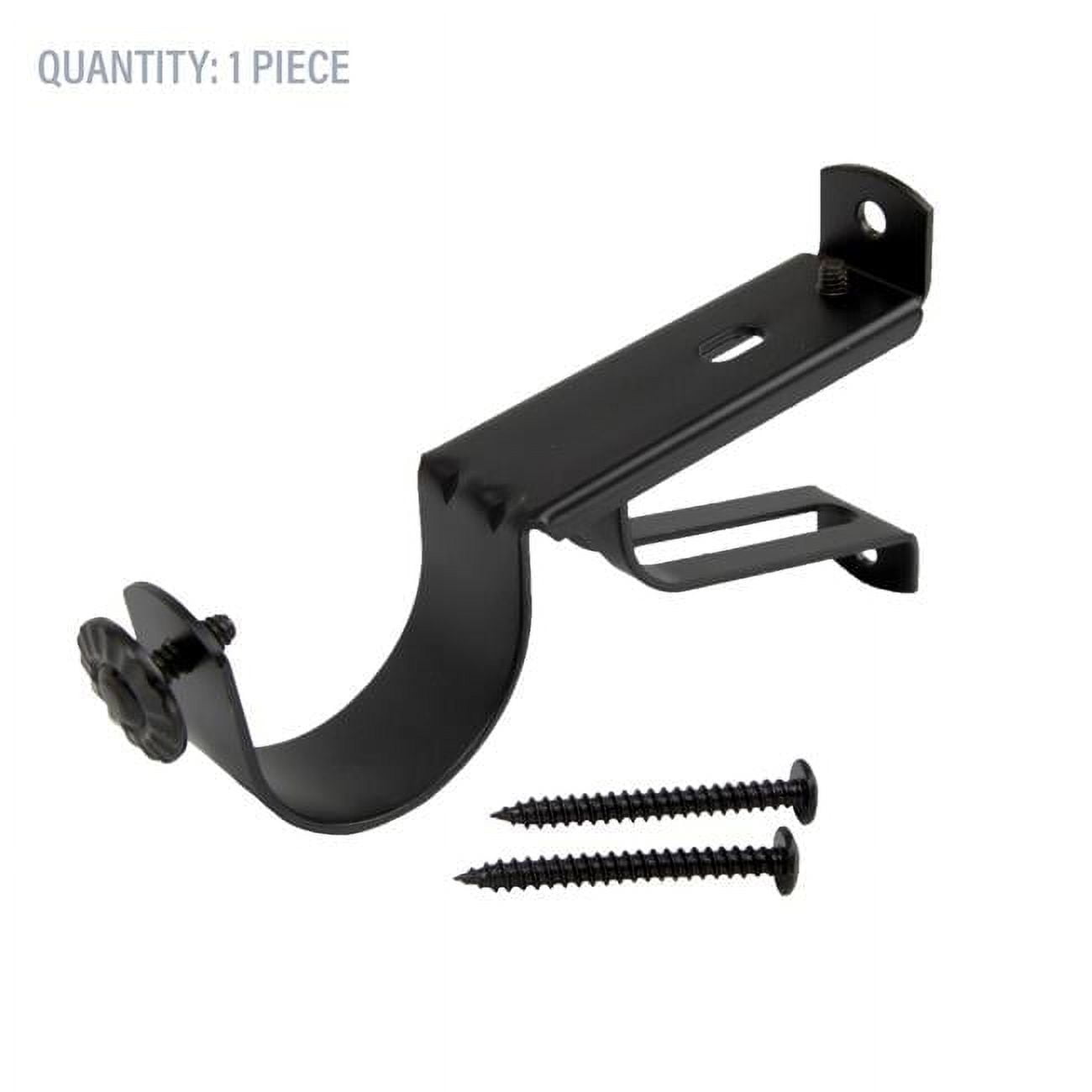 1.5 in. Dia. Single Curtain Rod Mounting Bracket, Black - Walmart.com