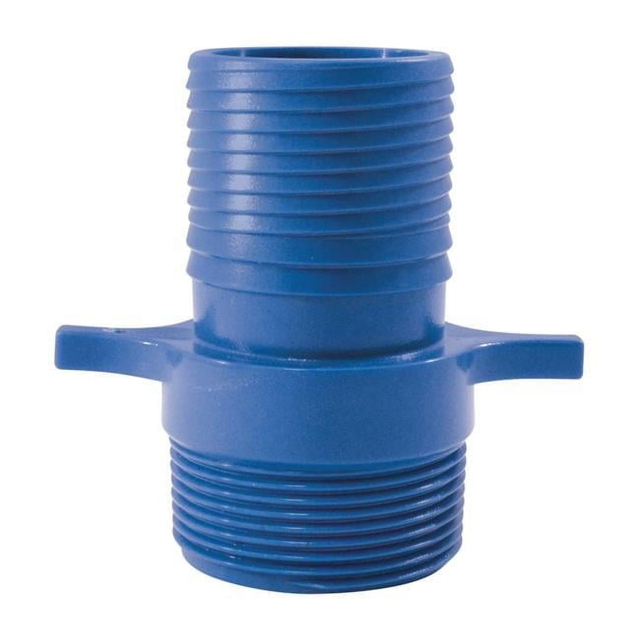 1.5 in. Insert x 1.5 in. Dia. MPT Polypropylene Male Adapter, Blue ...