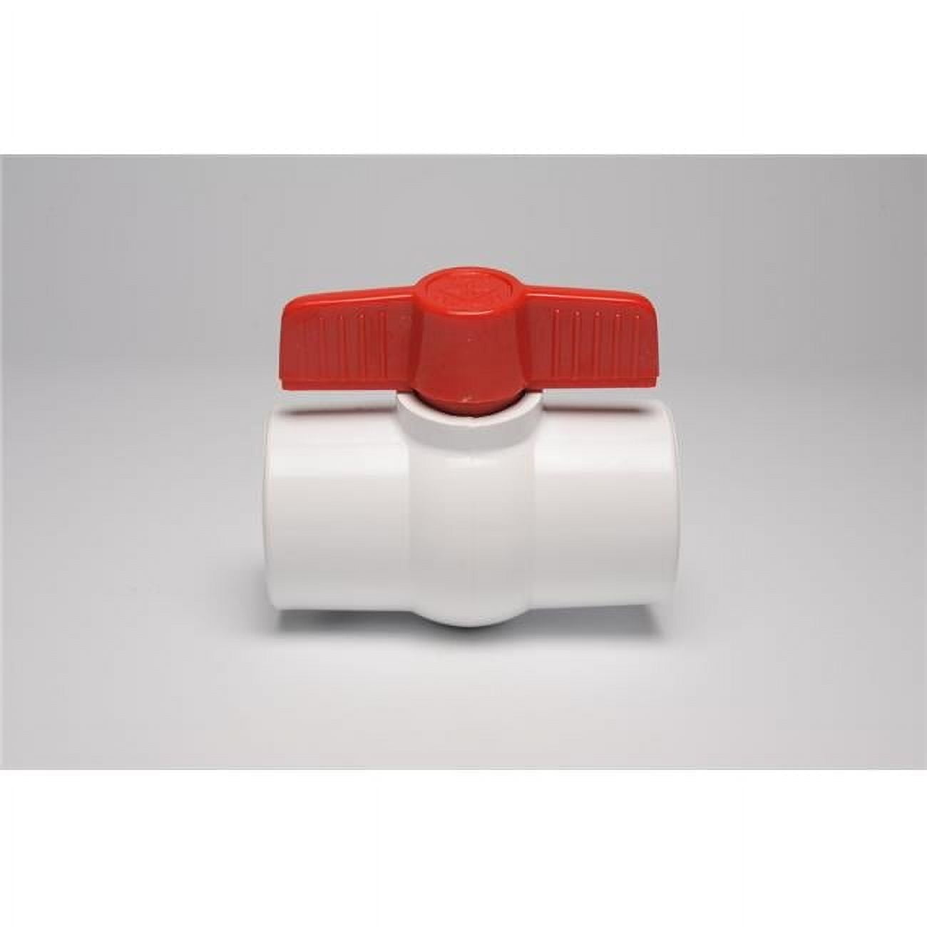 1.5 in. PVC Compact Socket Ball Valve, White - Walmart.com