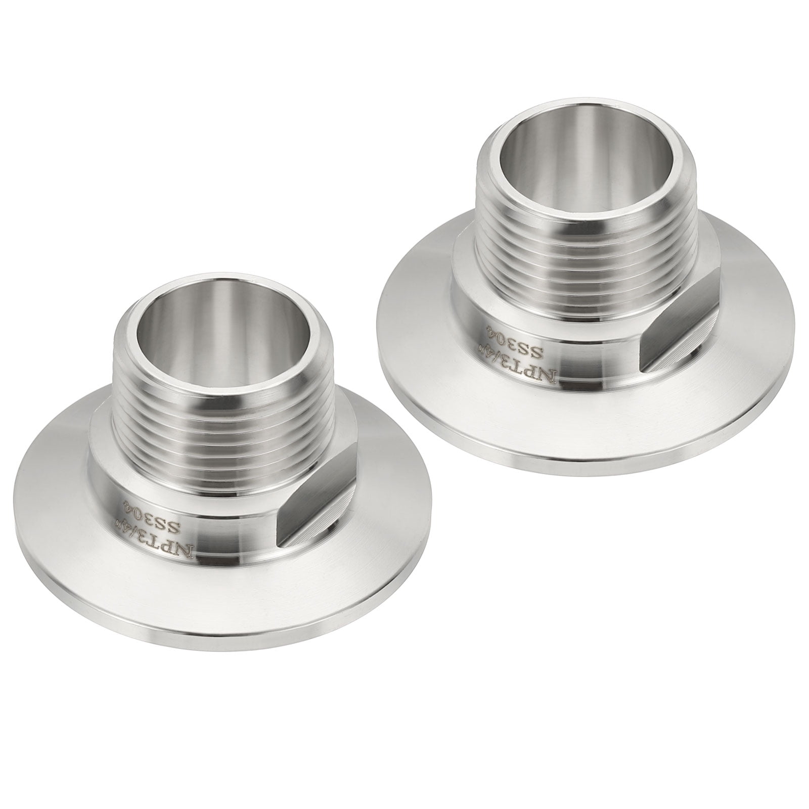 1.5 in TC Tri Clamps Adaptor, 2pcs Tri Clamps Fittings to NPT 3/4 Male ...