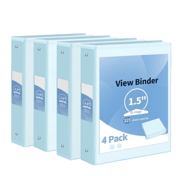 1.5 inch 3 Ring Binders Holds 325 Sheets Capacity,Paper Organizer with ...