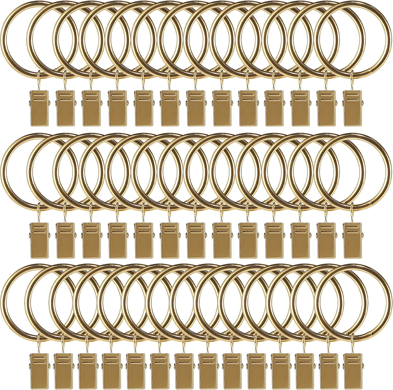 1.5 inch Curtain Hooks, 40 Pcs Curtain Rings, Rustproof Curtain Rings ...