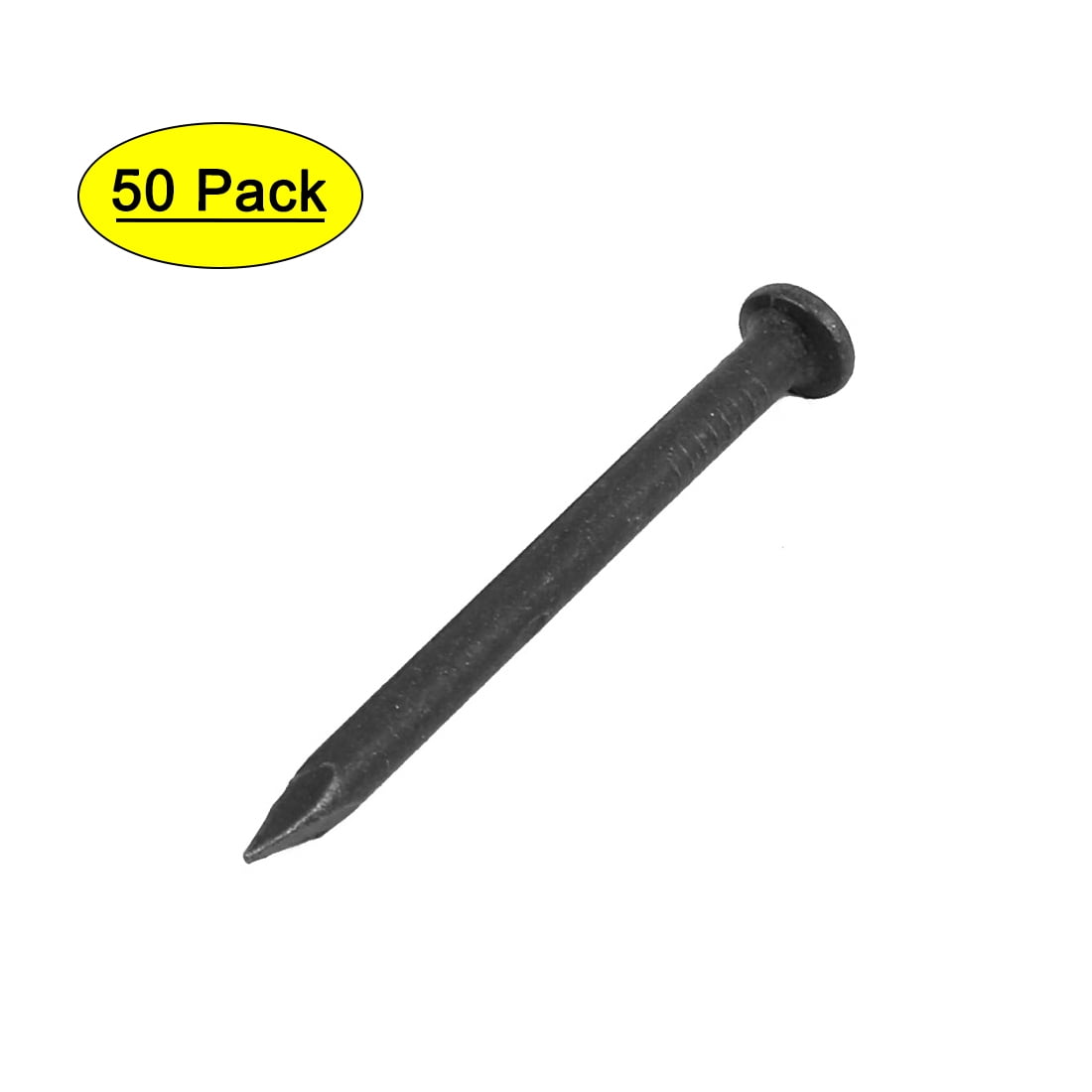 1.5-inch Length Carbon Steel Point Tip Wall Cement Nail Black 50pcs ...