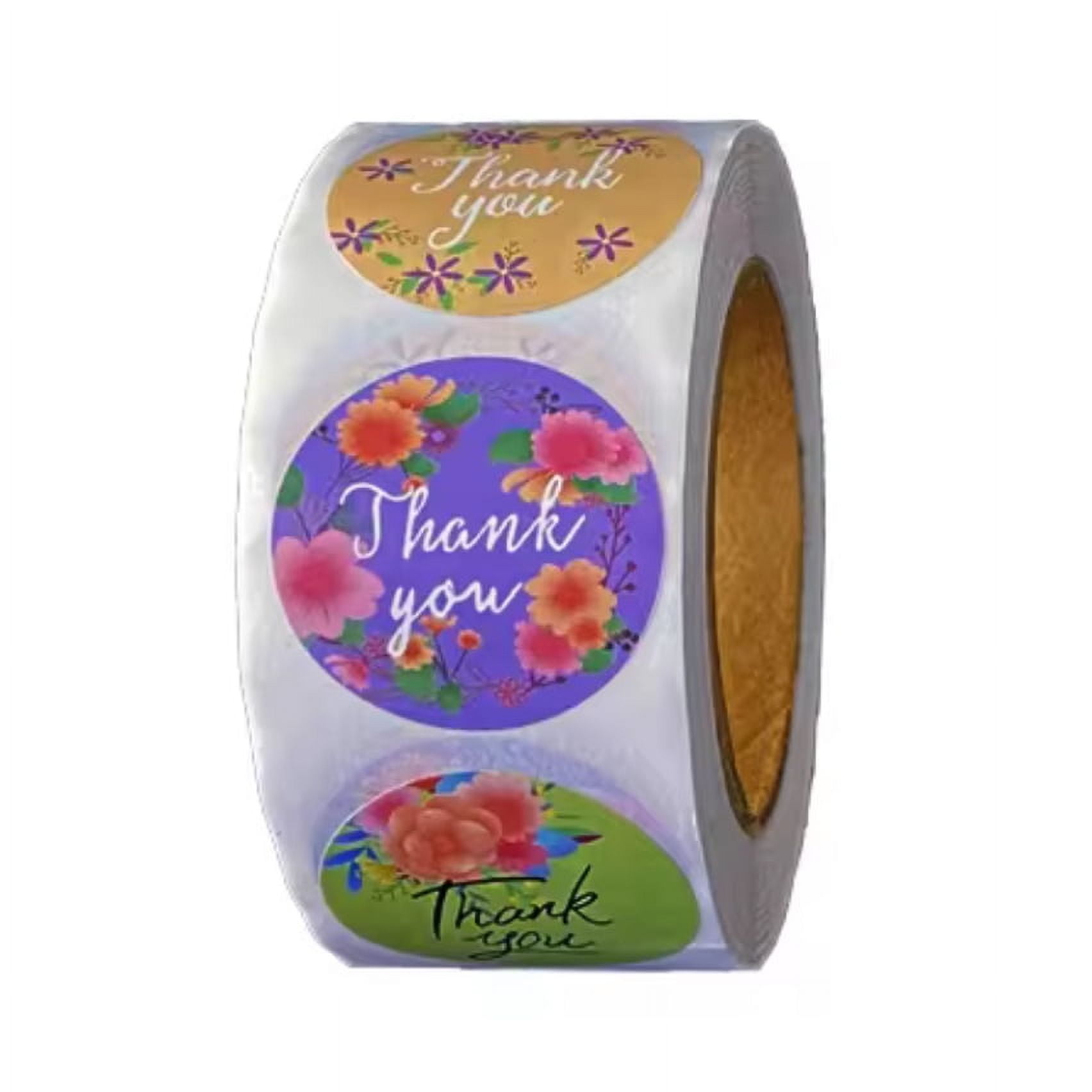 1.5 inch Thank You Stickers 500 Pcs Waterproof Self-Adhesive Round ...