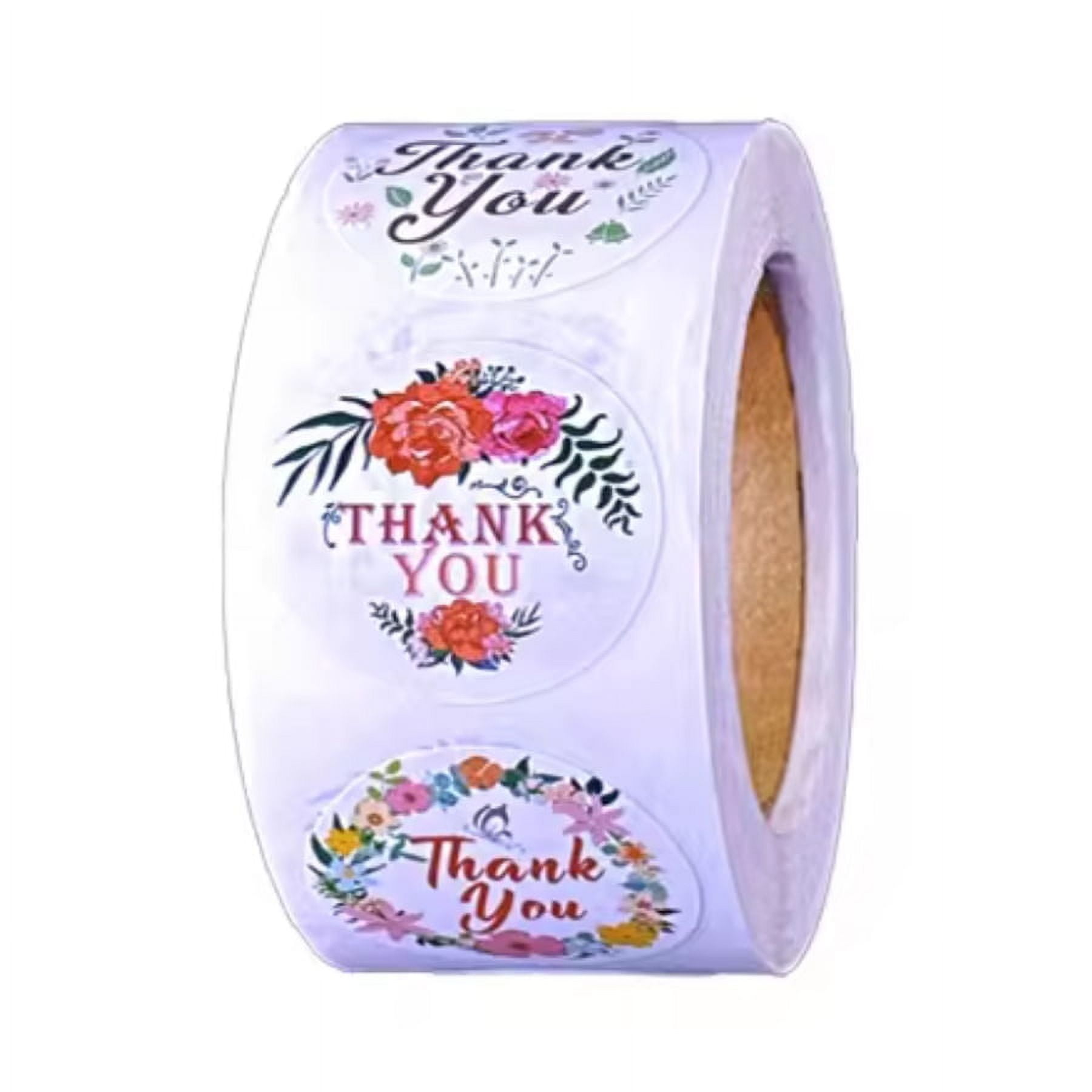 1.5 inch Thank You Stickers 500 Pcs Waterproof Self-Adhesive Round ...
