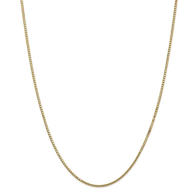 1.5 mm x 24 in. 14K Yellow Gold Box Chain - Walmart.com