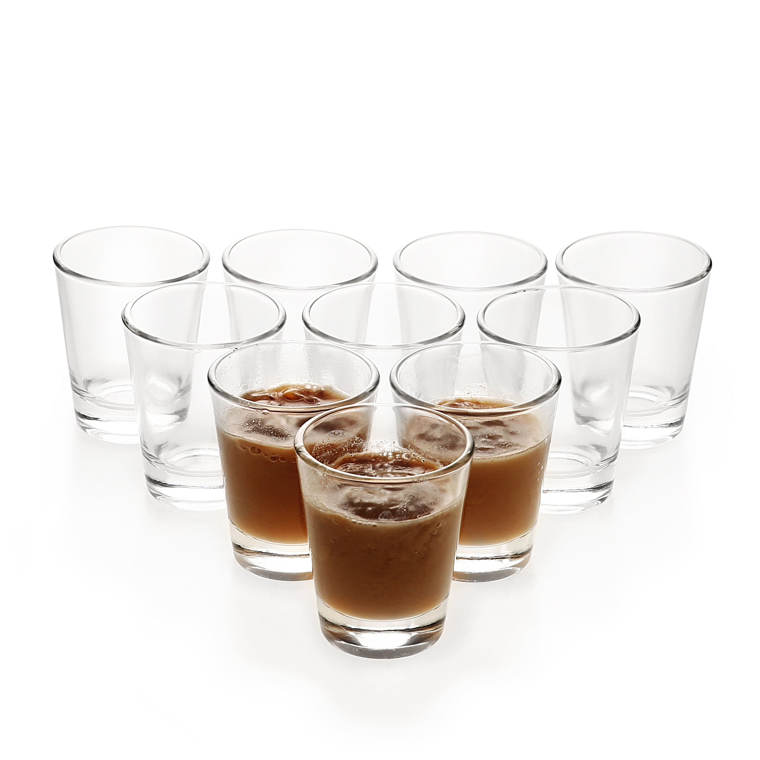 BCnmviku 1.5 oz Clear Shot Glasses Set, Heavy Base, Balanced Measuring ...